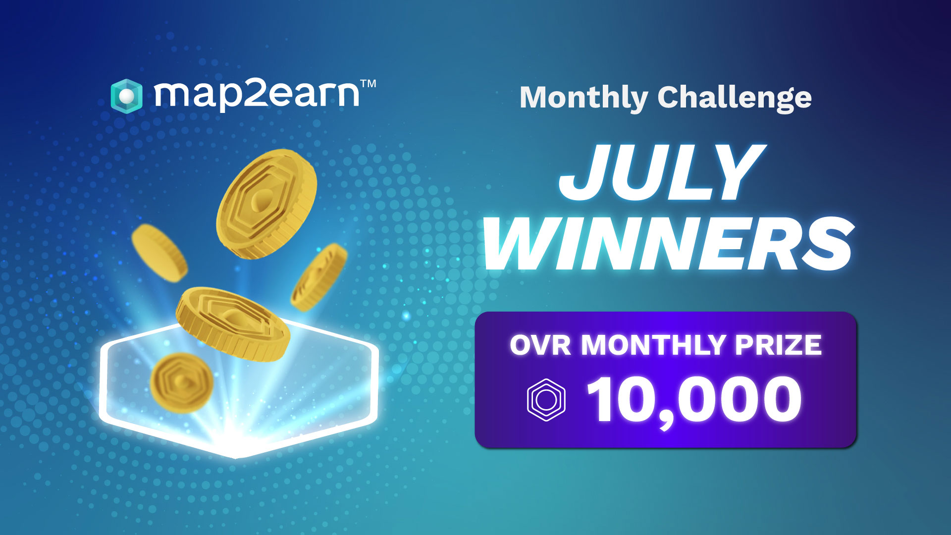 OVER map2earn™ – July winners - Blog over-map2earn-july-winners - OVER